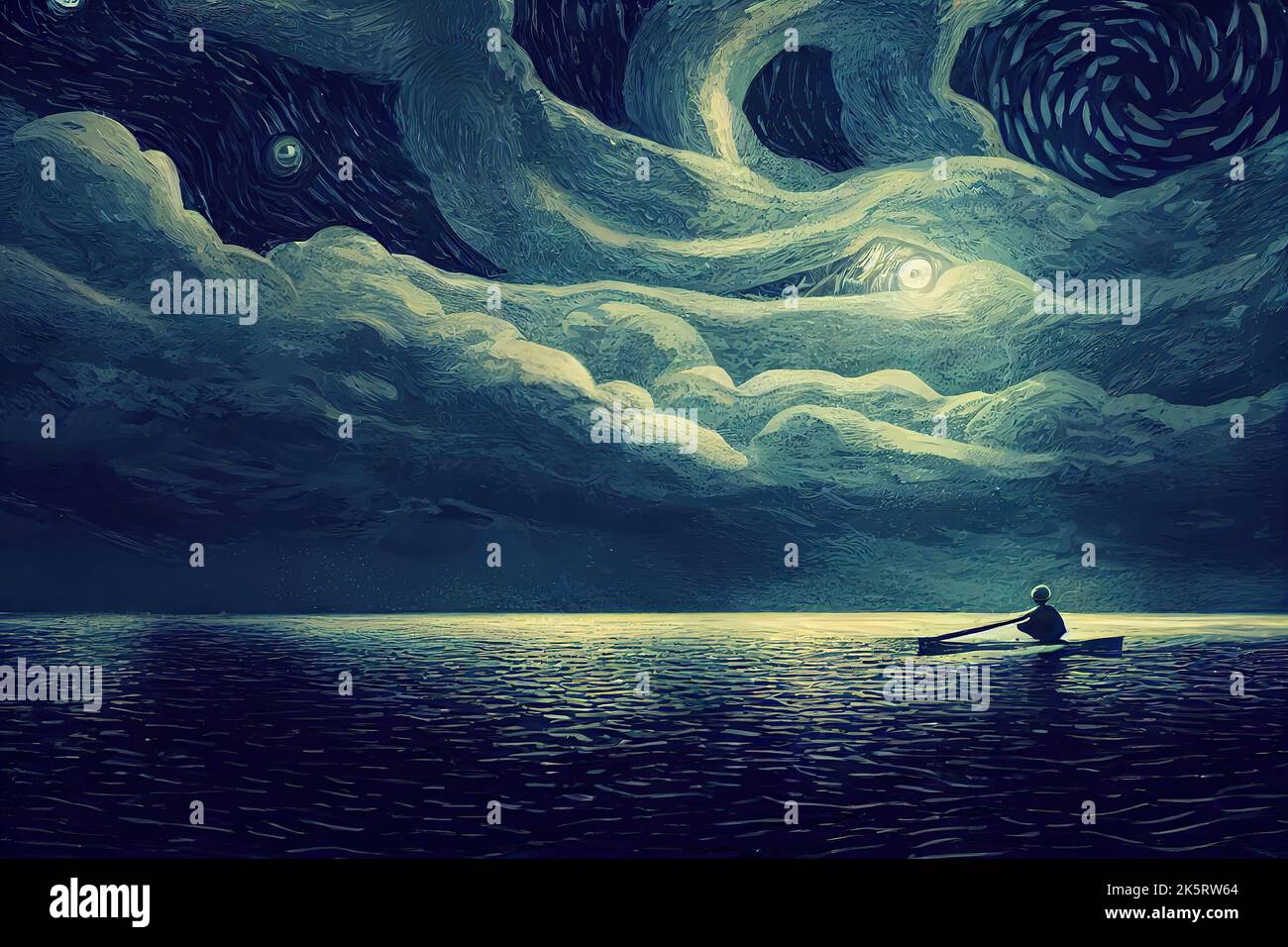 Fantasy boat painting hi-res stock photography and images - Alamy