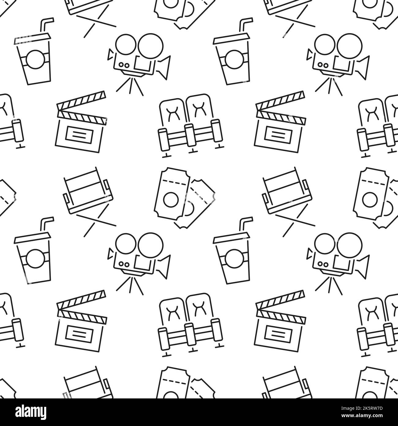 Seamless black white tv pattern Stock Vector Images - Alamy