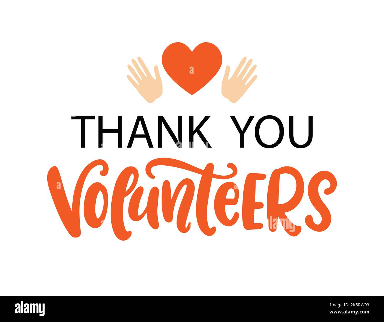 Thank You Volunteers Vector Lettering Banner Stock Vector Image & Art ...