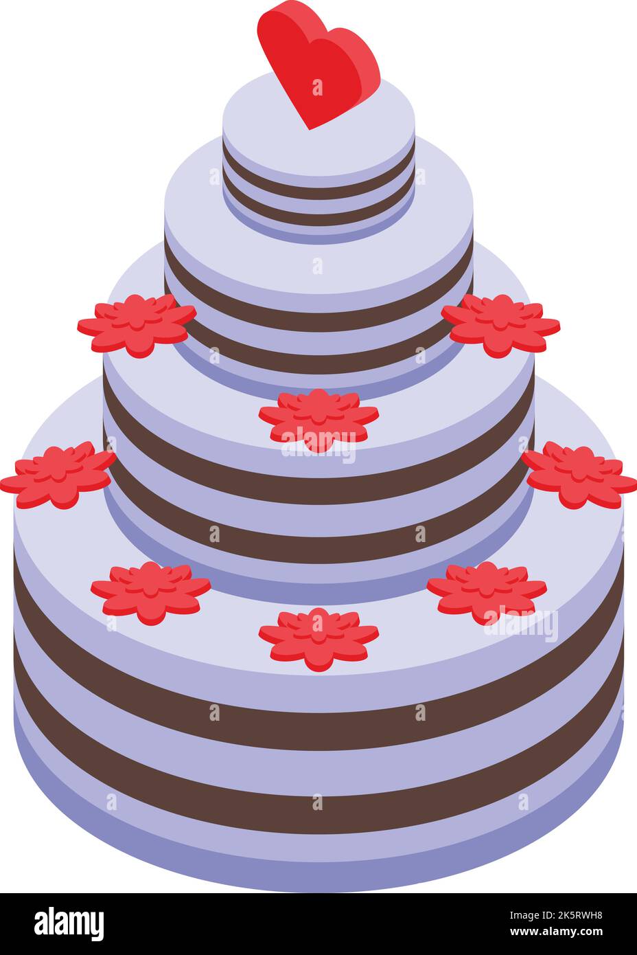 Wedding cake icon isometric vector. Event planner. Card bridal Stock ...