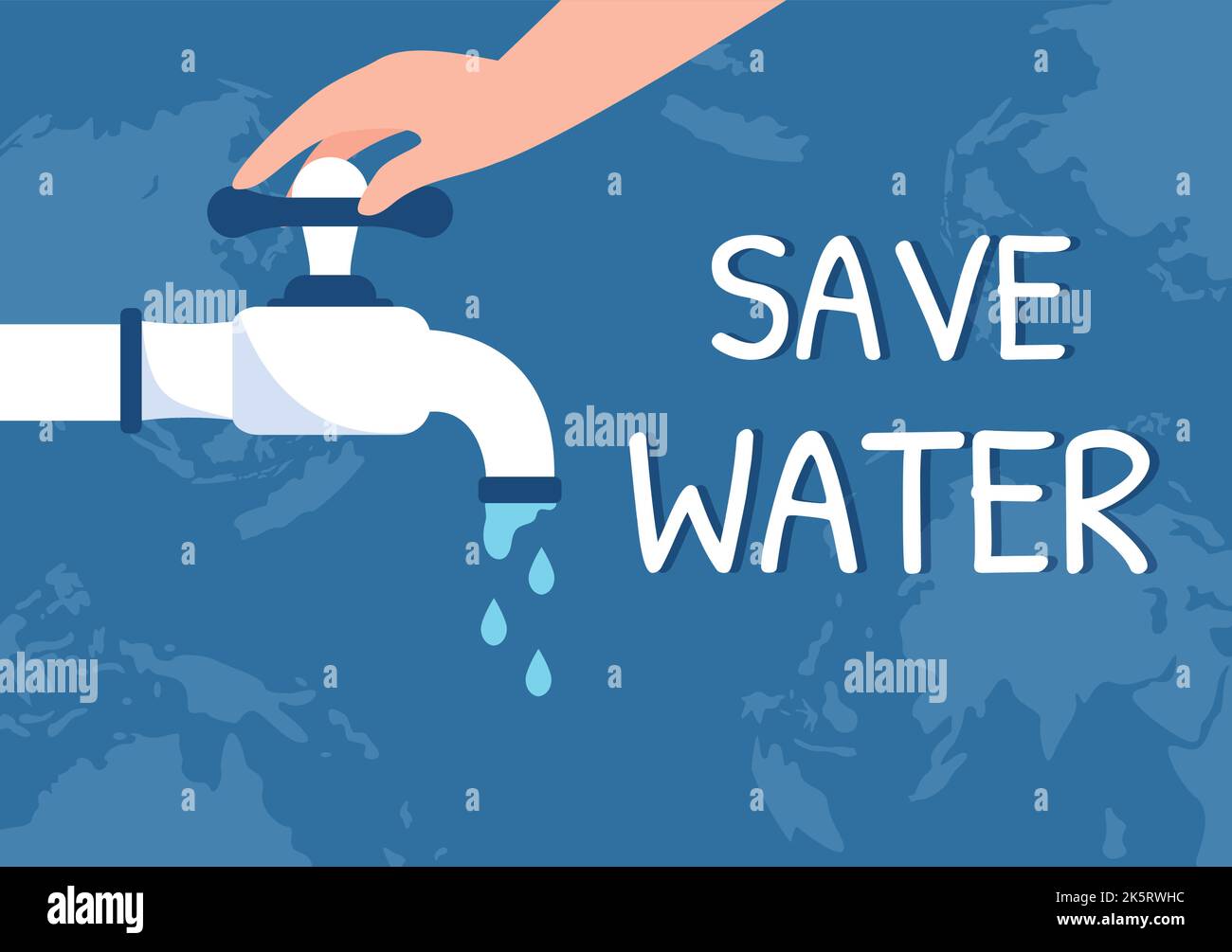Water Saving Templates Hand Drawn Flat Cartoon Illustration for Mineral ...