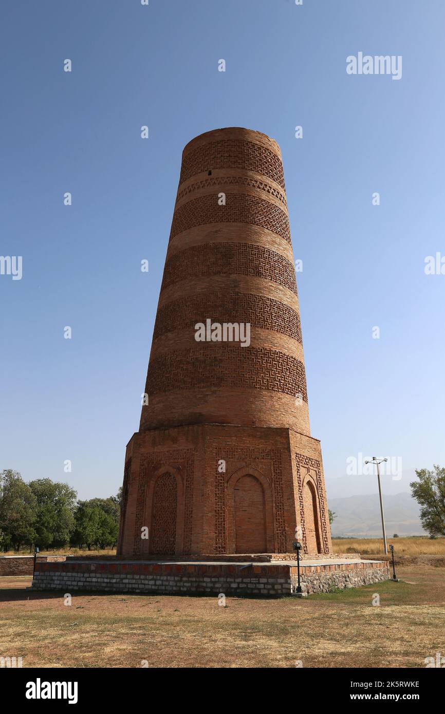 Burana Tower, Chui Valley, Chui Region, Kyrgyzstan, Central Asia Stock ...