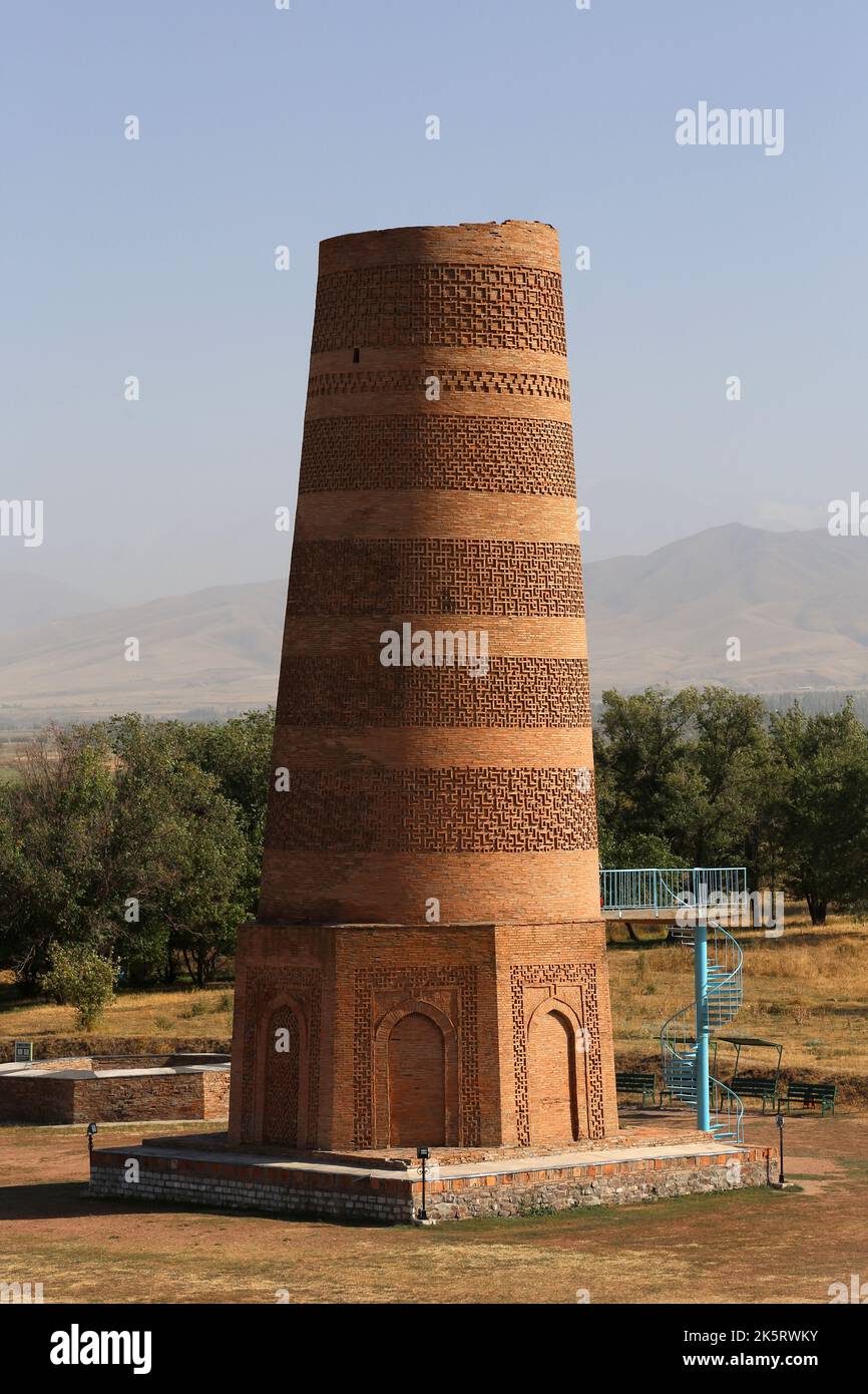 Burana Tower, Chui Valley, Chui Region, Kyrgyzstan, Central Asia Stock ...