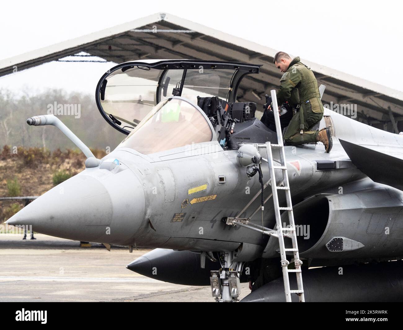 A Dassault Rafale jet fighter during a training exercice of the French ...