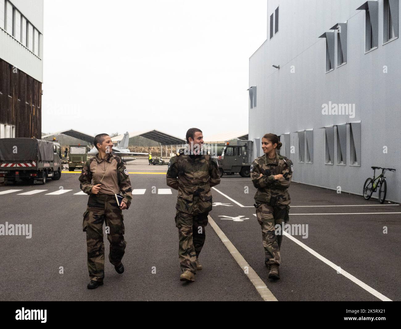 French army personnel during a training exercice of the French Air ...