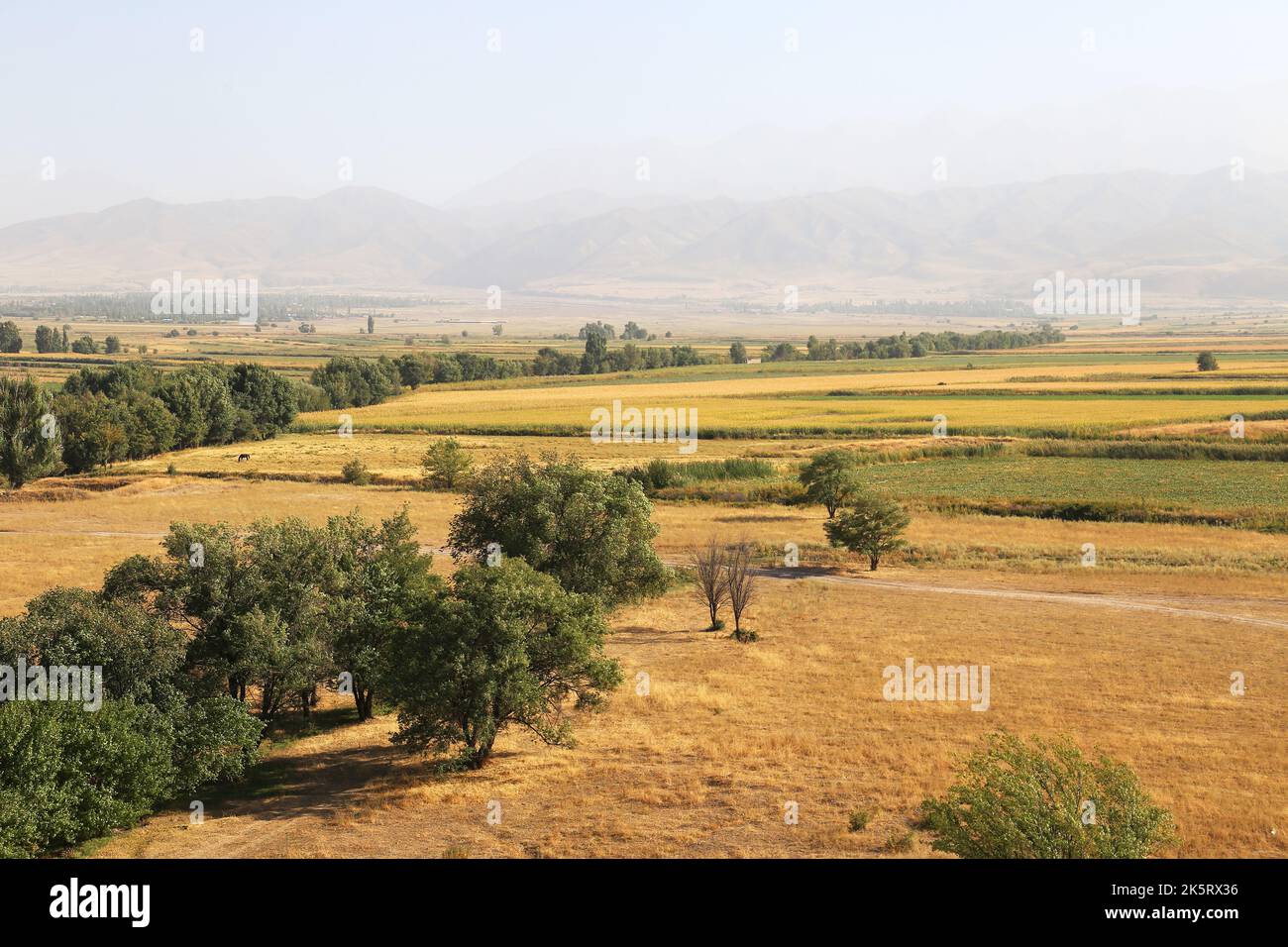 View from Burana Tower, Chui Valley, Chui Region, Kyrgyzstan, Central ...