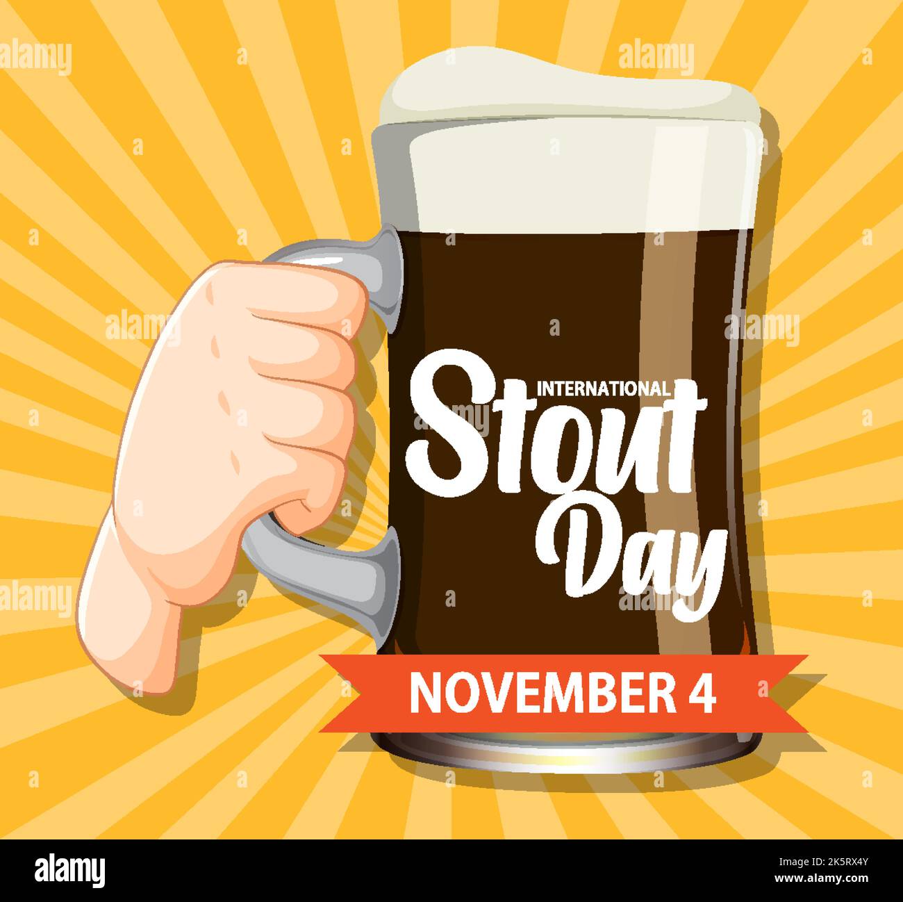 International Stout Day Poster Design illustration Stock Vector Image ...