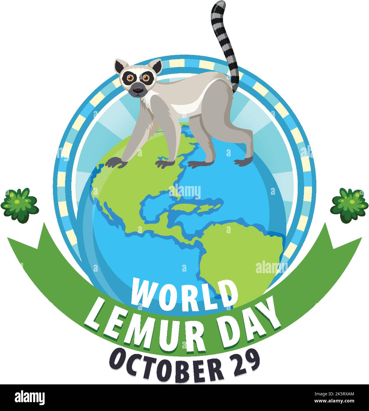 World Lemur Day Poster Design illustration Stock Vector Image & Art - Alamy