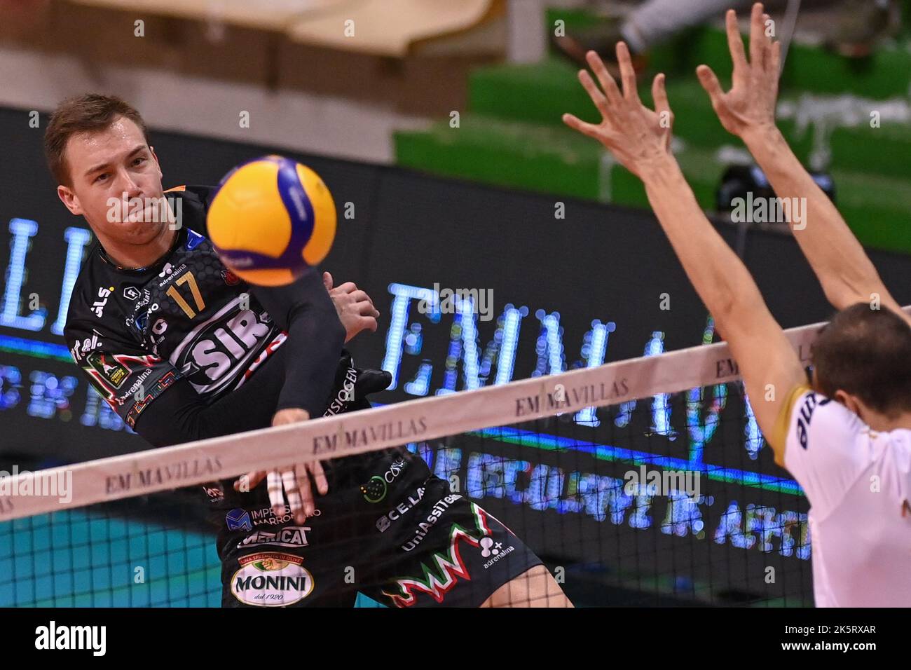 PalaEstra, Siena, Italy, October 09, 2022, Oleh Plotnytskyi (Sir Safety Susa Perugia) during ...