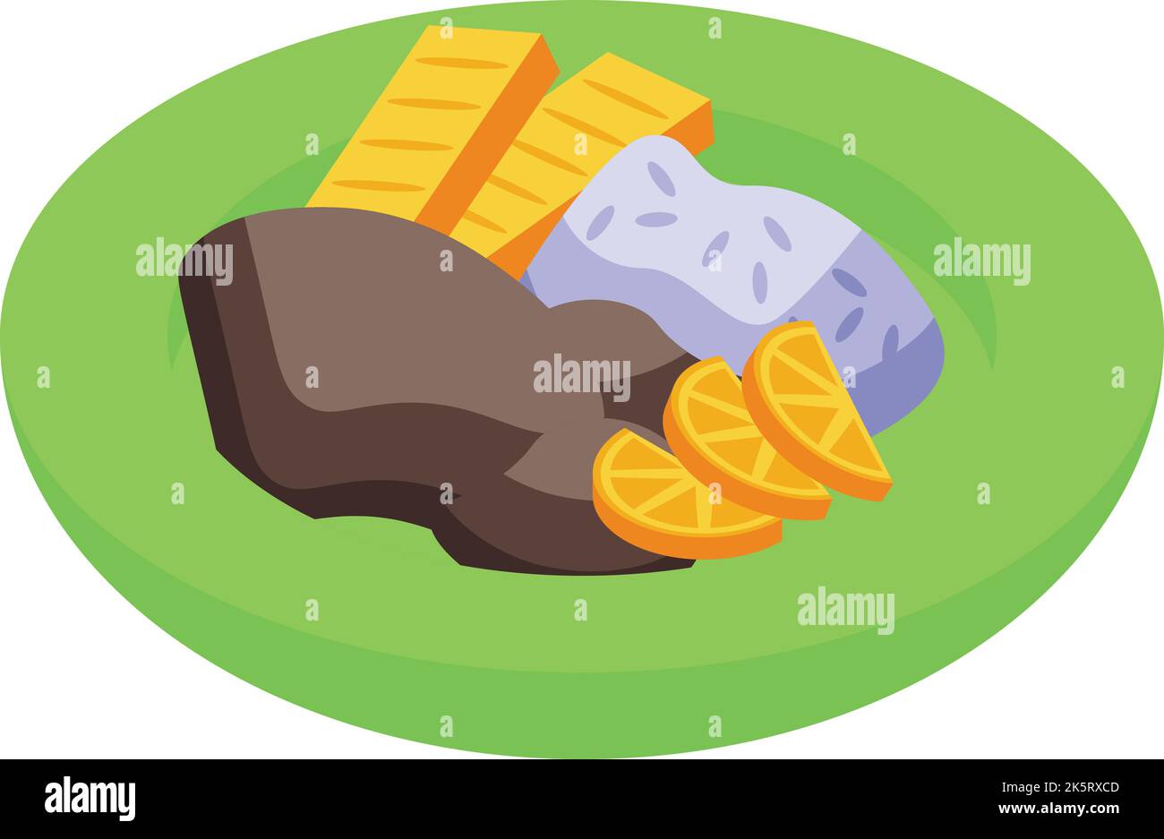 Dinner lunch icon isometric vector. Food cuisine. Dish plate Stock ...
