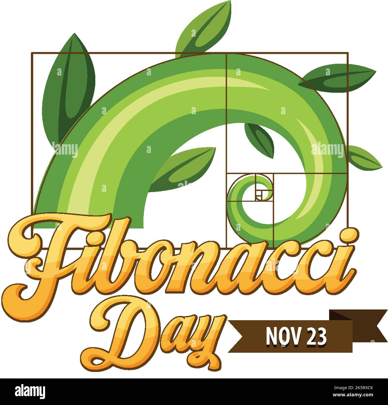 Fibonacci day poster design illustration Stock Vector Image & Art - Alamy