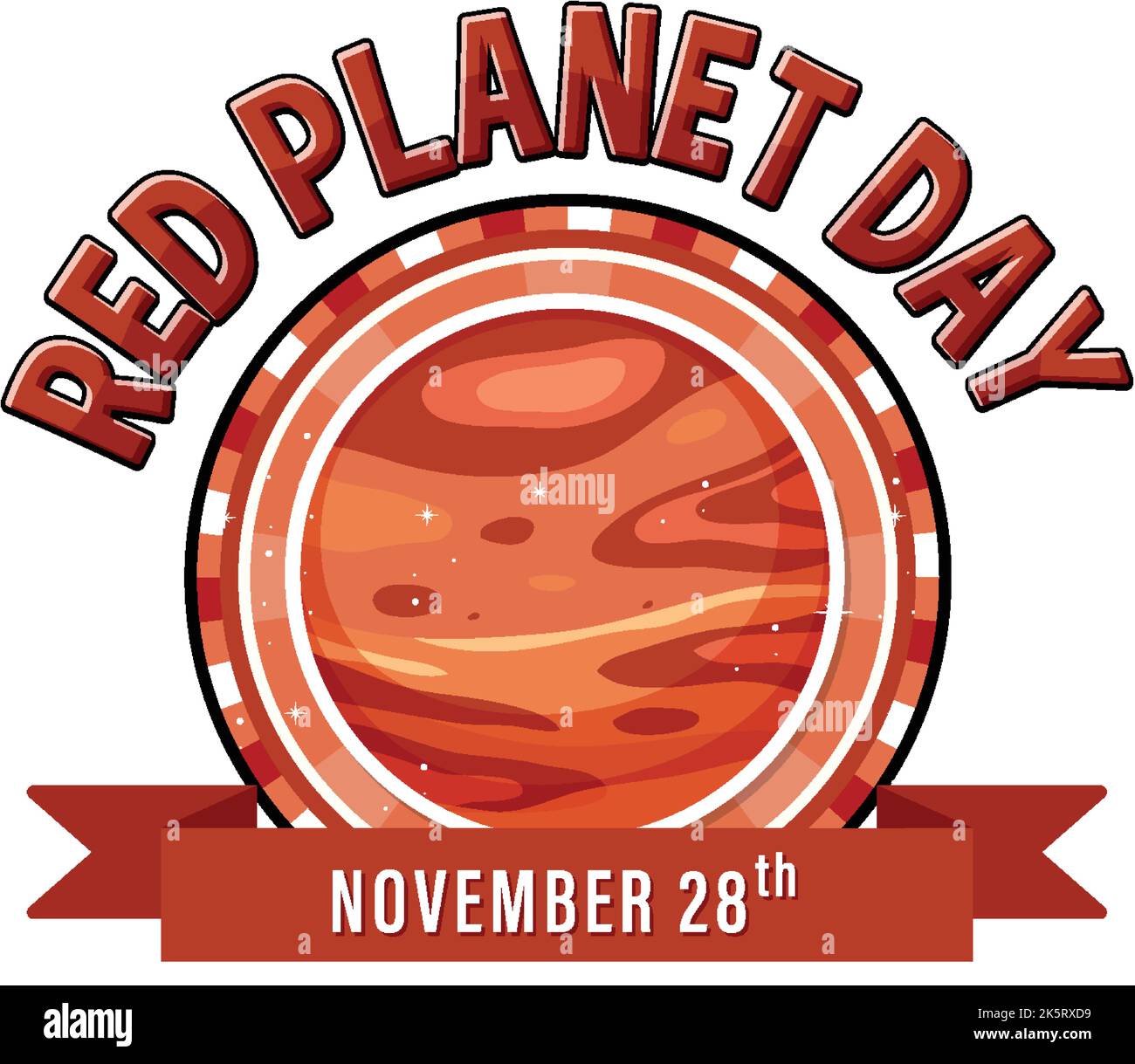 Red planet day poster template illustration Stock Vector Image & Art ...