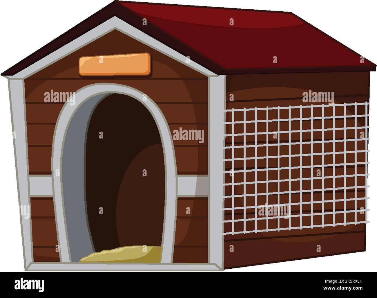 Doghouse in cartoon style illustration Stock Vector Image & Art - Alamy
