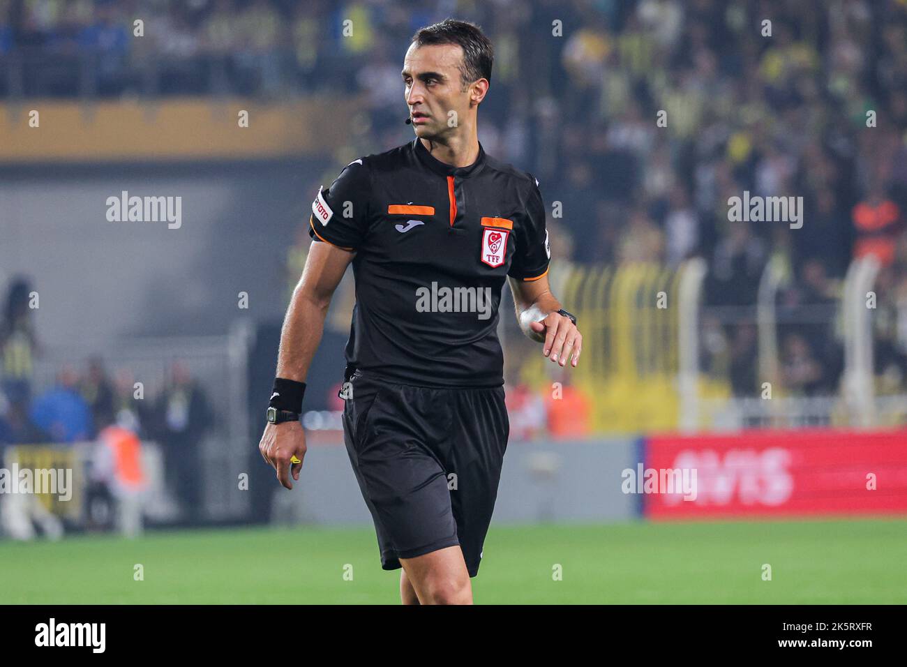 ISTANBUL, TURKEY - OCTOBER 9: referee Atilla Karaoglan during the ...