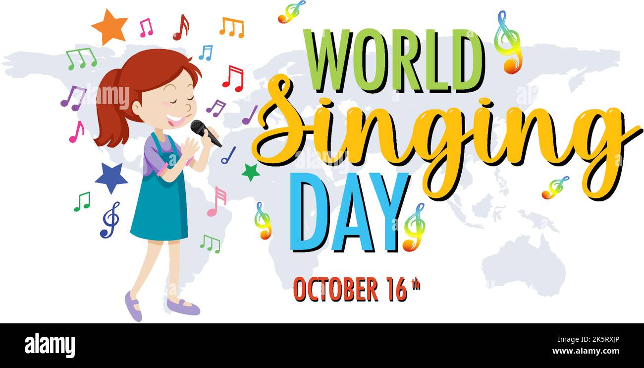 Singer sing day of song Stock Vector Images - Alamy