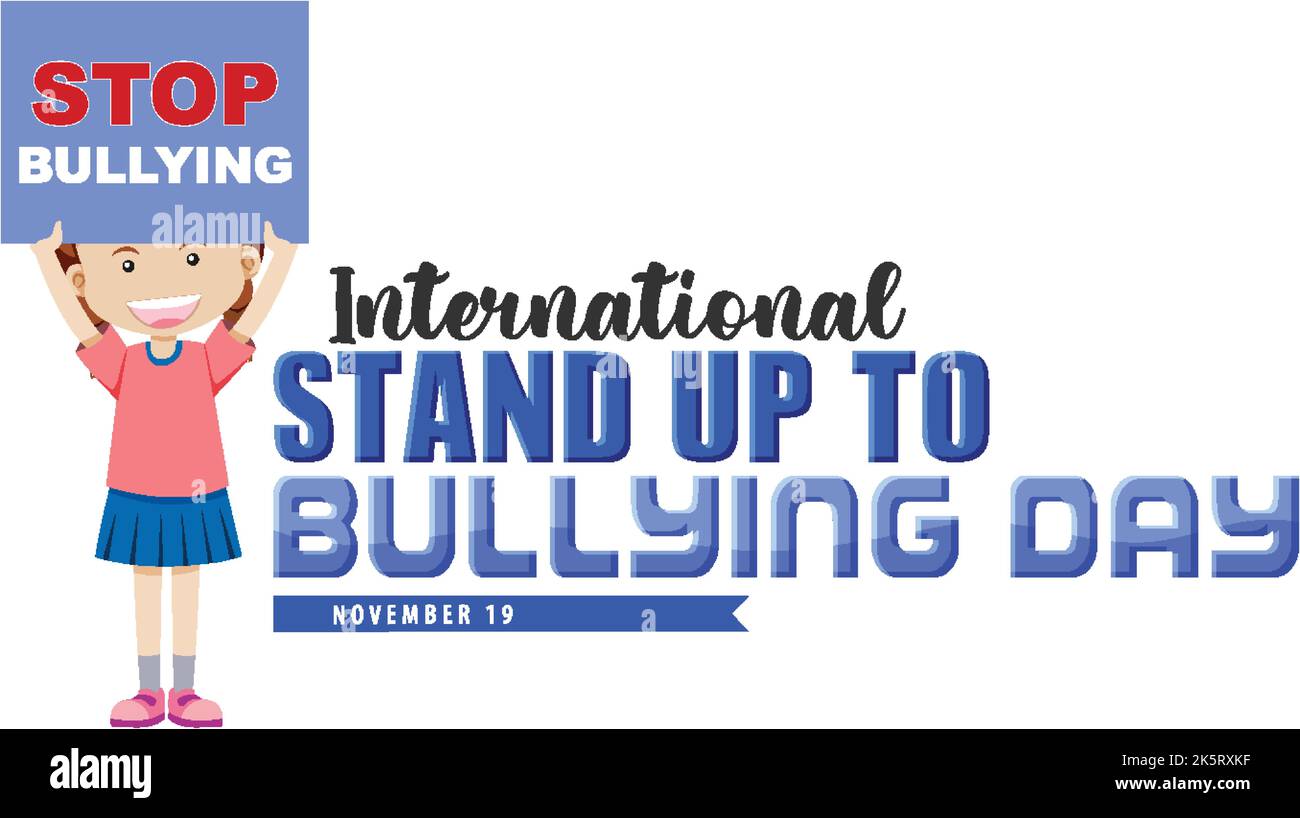 International stand up to bullying day poster design illustration Stock ...