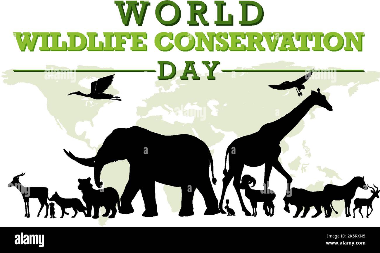 World Wildlife Conservation Day Poster Template illustration Stock ...