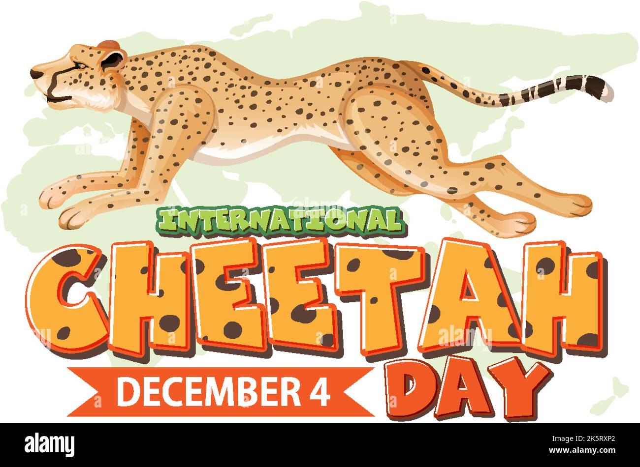 International cheetah day poster or banner design illustration Stock ...