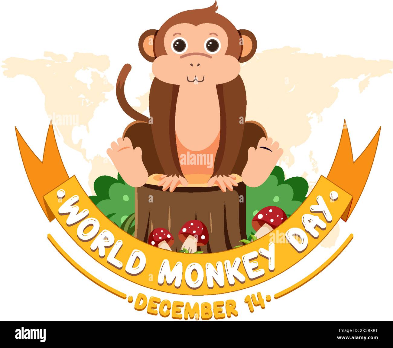 World monkey day poster design illustration Stock Vector Image & Art ...