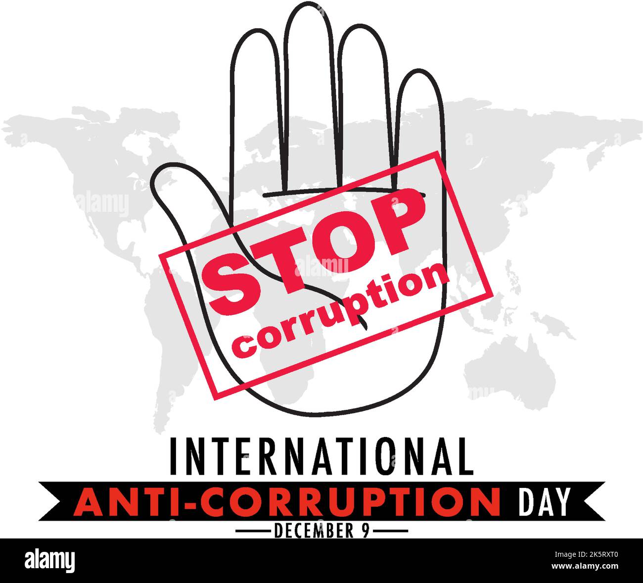 International Anti corruption day poster design illustration Stock ...