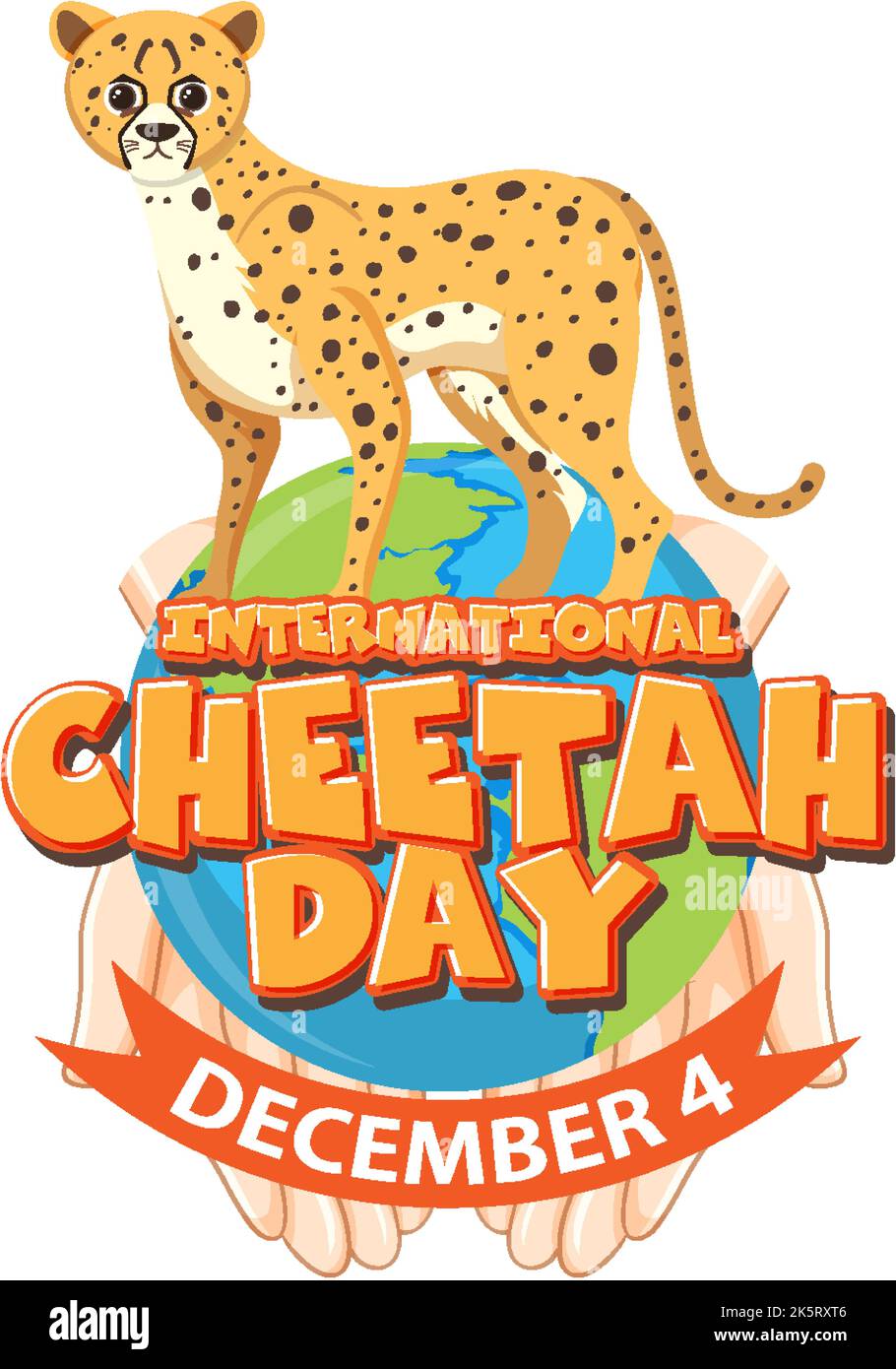 International cheetah day poster or banner design illustration Stock ...
