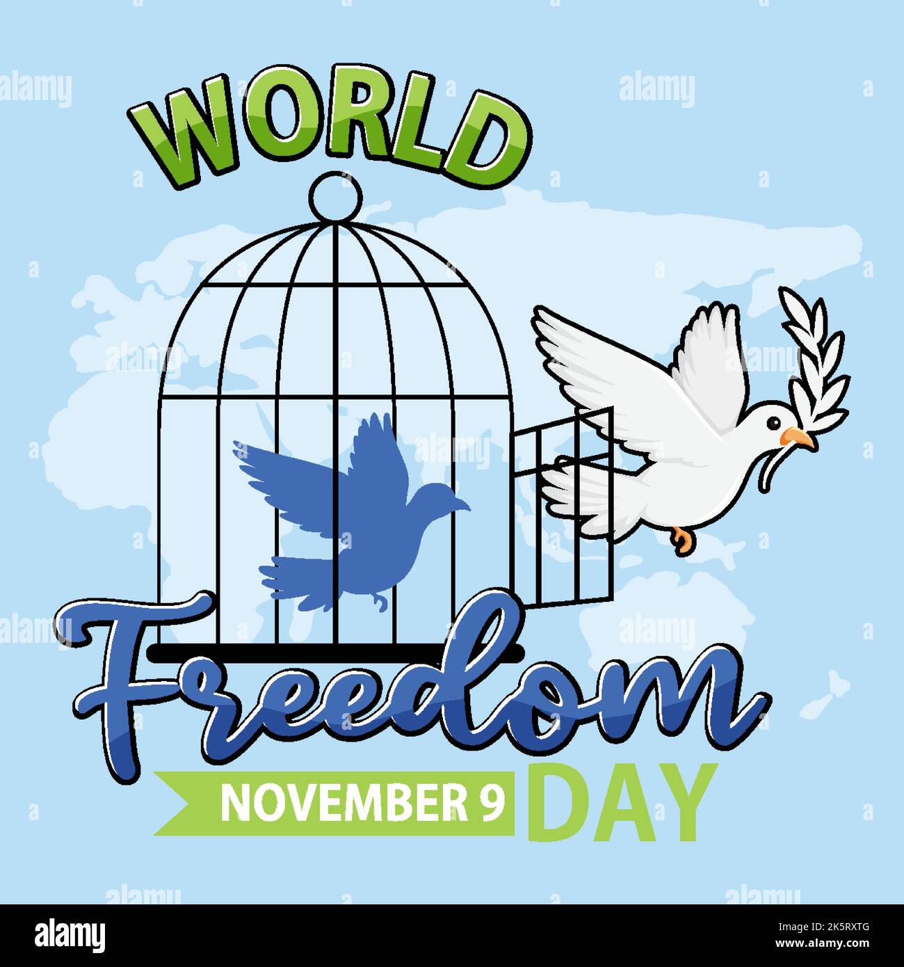 World freedom day postr template illustration Stock Vector Image & Art ...