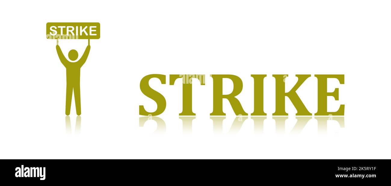 Illustration of a strike concept Stock Photo - Alamy