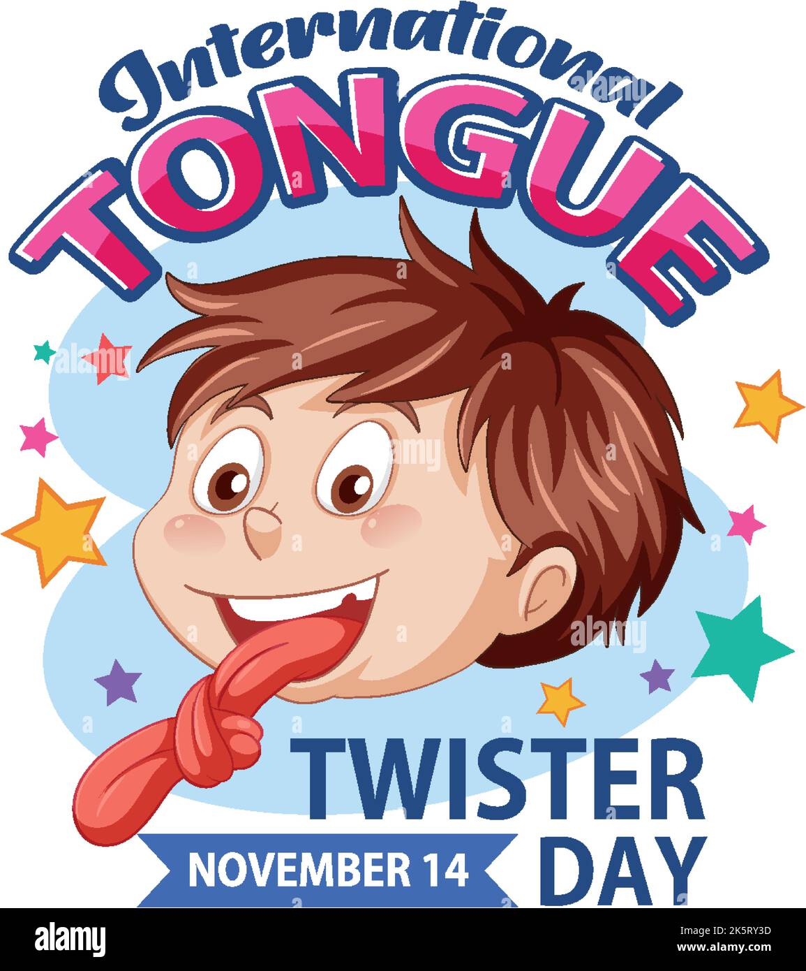 International Tongue Twister Day Banner Design illustration Stock ...
