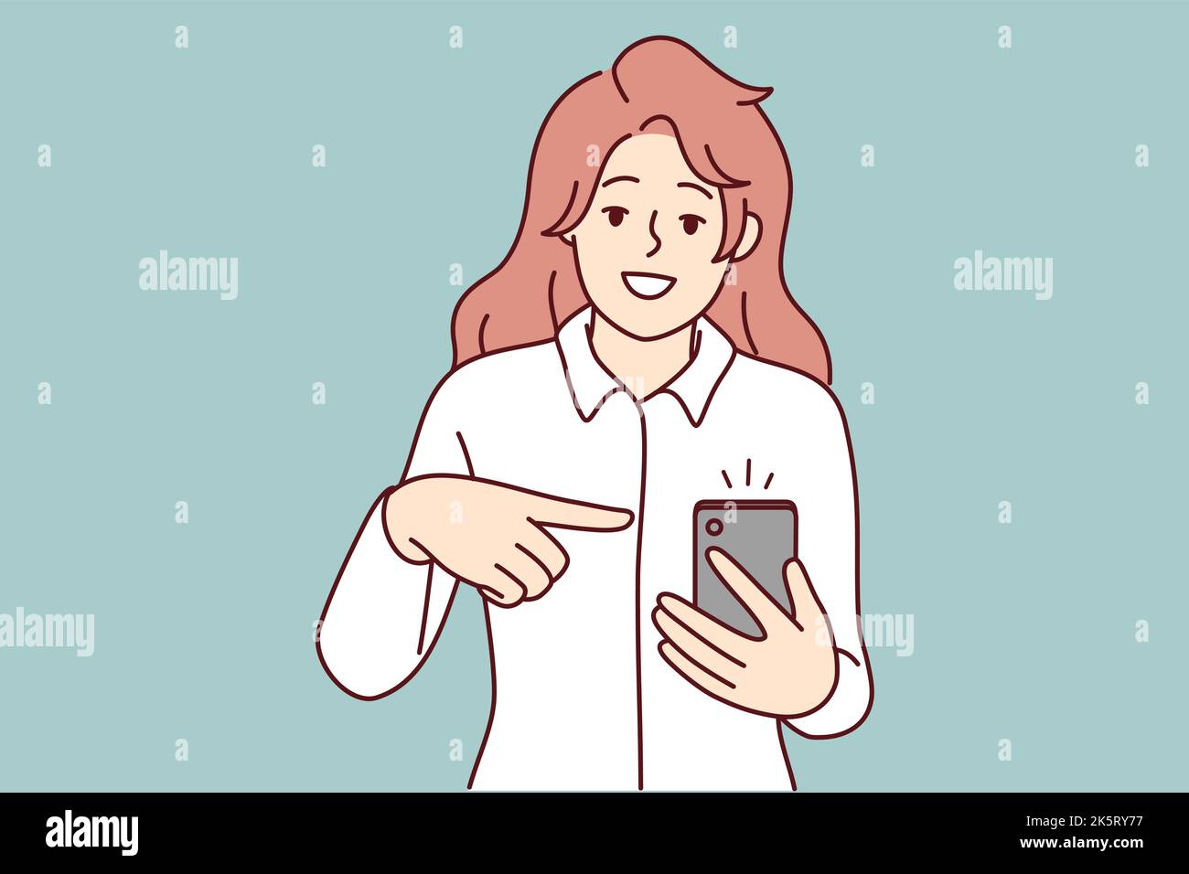 Cartoon illustration happy user using hi-res stock photography and ...