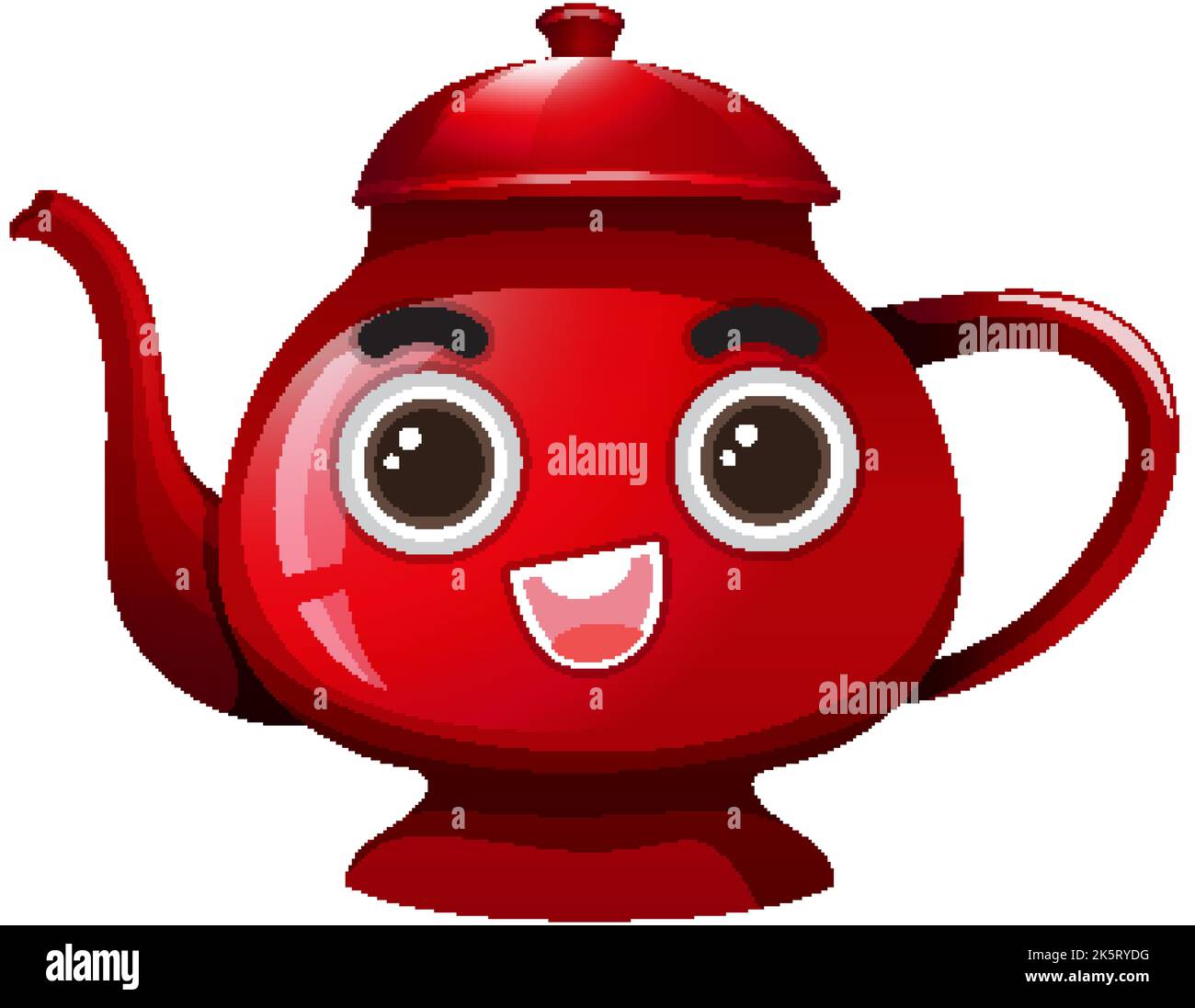 A red kettle cartoon character illustration Stock Vector Image & Art ...