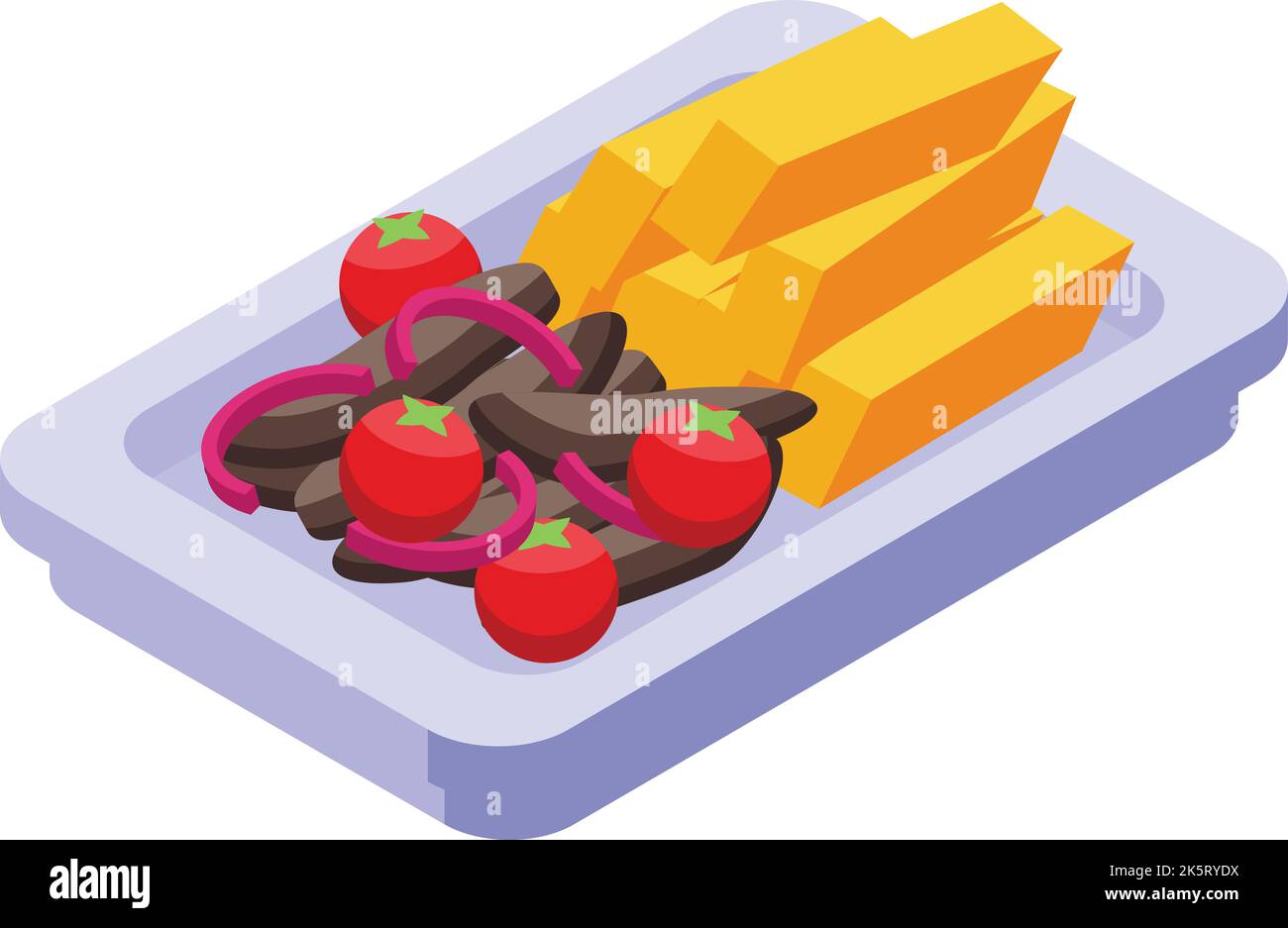 Tomato food icon isometric vector. Peri cuisine. Meal dinner Stock ...