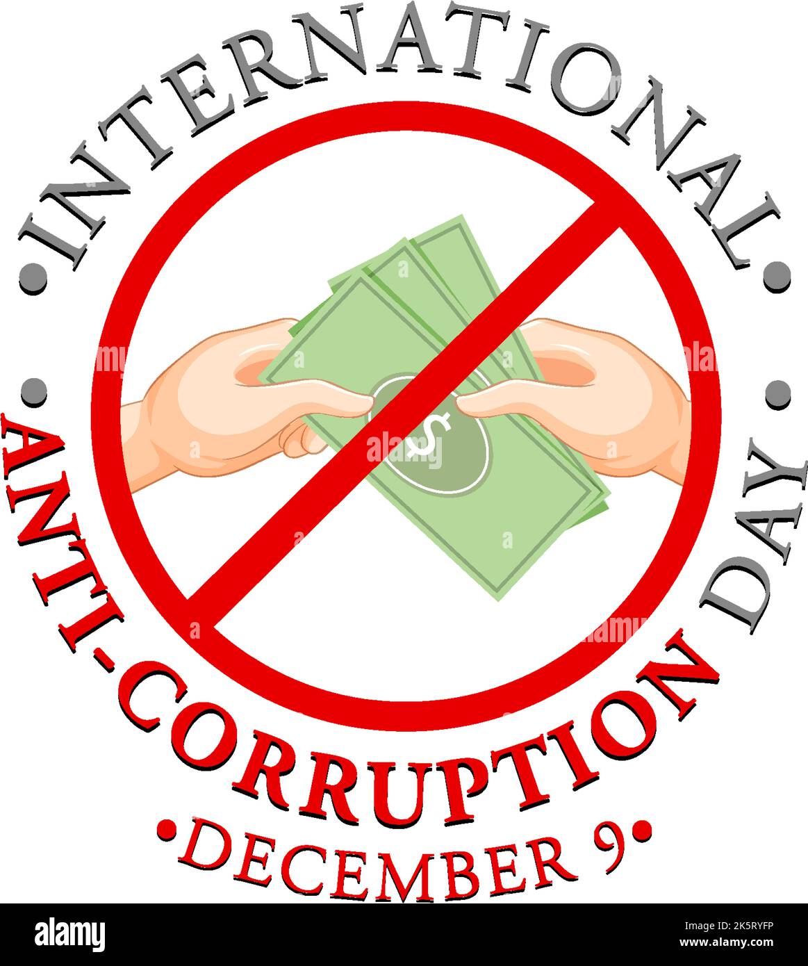 International Anti corruption day poster design illustration Stock ...