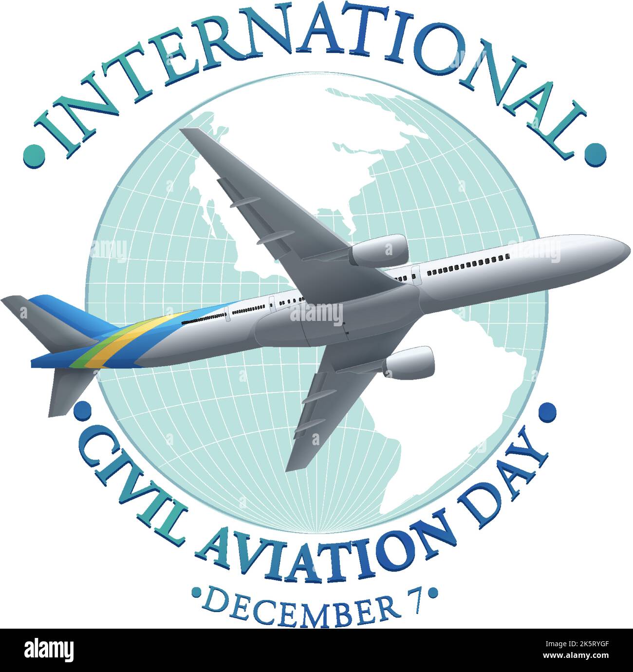 World Civil Aviation Day Banner Design illustration Stock Vector Image ...