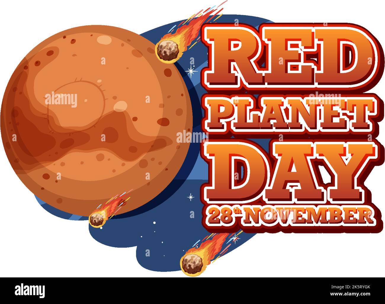 Red Planet Day Logo Design illustration Stock Vector Image & Art - Alamy