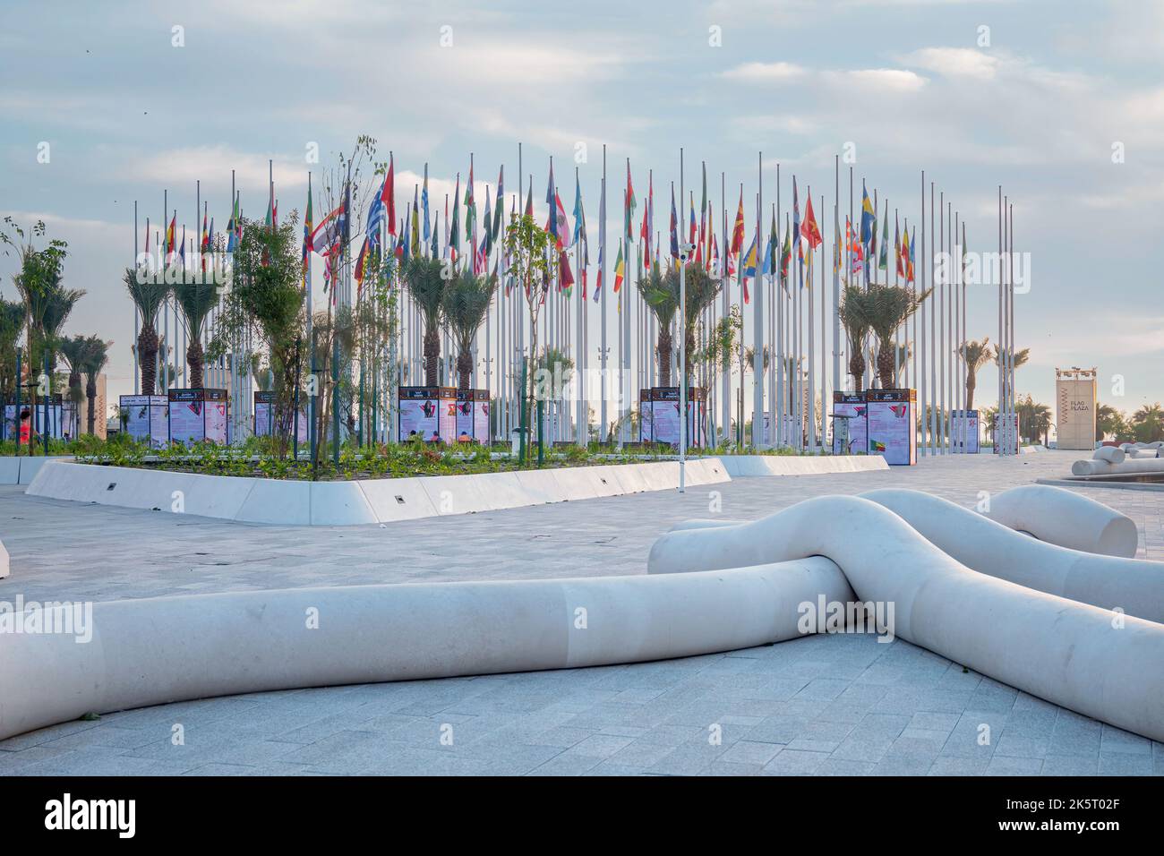 The Flag Plaza, displays 119 flags from countries with authorized ...