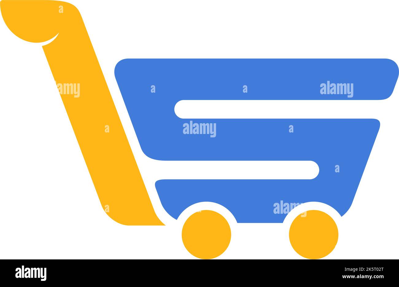 A blue and orange cart logo on a white background Stock Vector Image ...