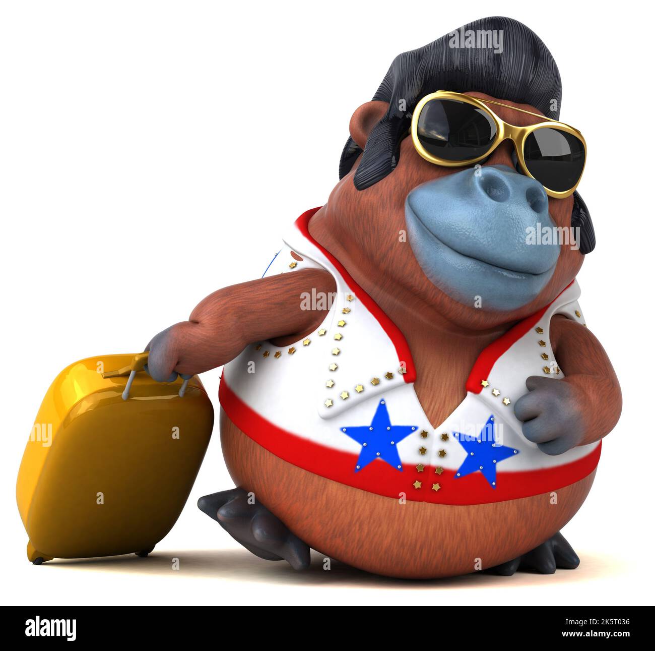 Fun 3D cartoon illustration of a Orang Outan rocker Stock Photo - Alamy