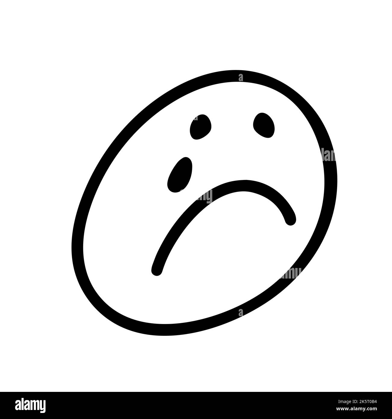 Cartoon cry smile emoticon symbol, icon doodle Stock Vector Image & Art ...