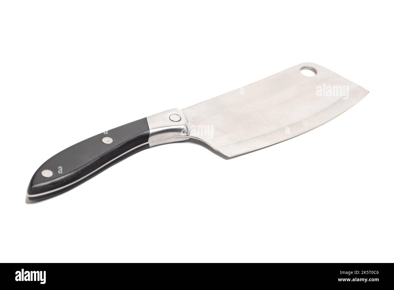 Large sharp cleaver knife isolated on white Stock Photo - Alamy