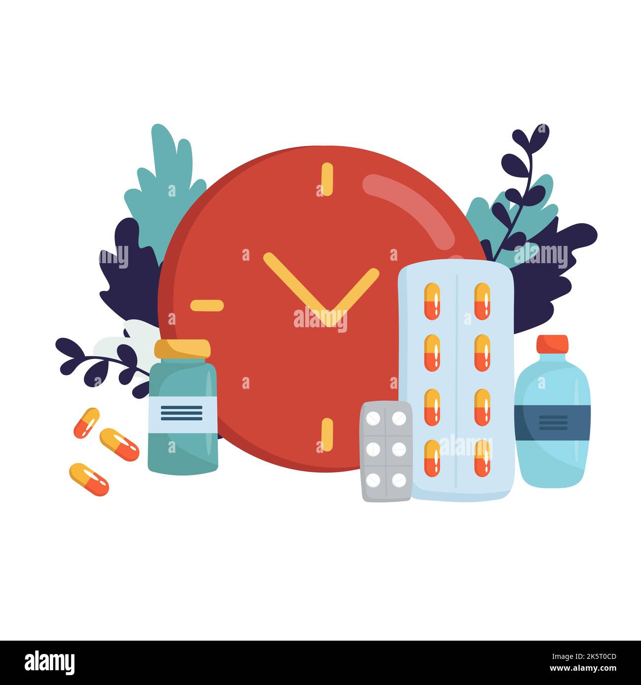 Time for your medicine, Medicine time concept. Medicine bottle ...