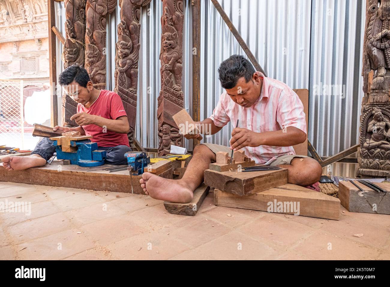 Woodworking Kathmandu Nepal Stock Photo - Alamy