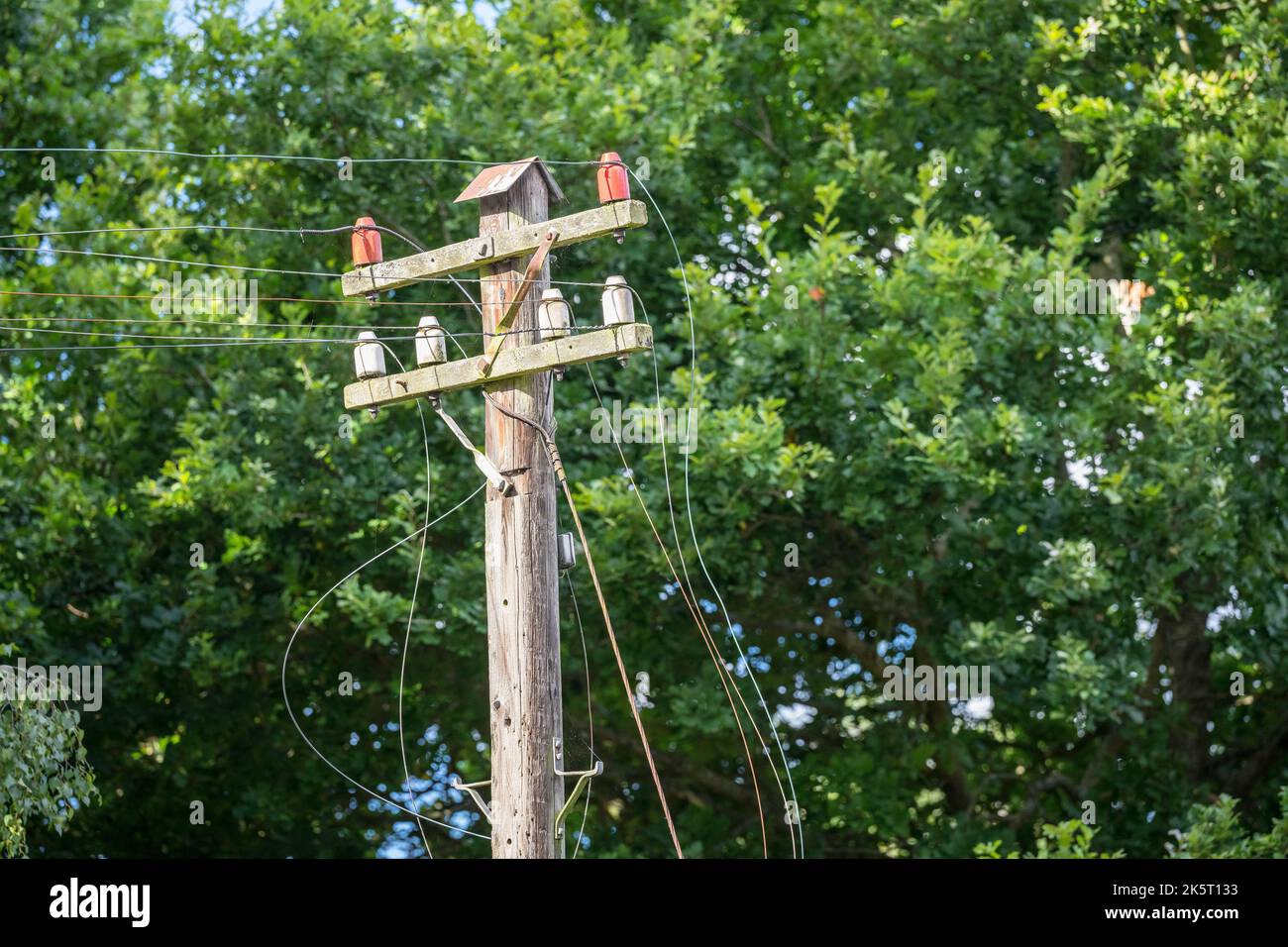 Old telephone line in countryside Stock Photo - Alamy