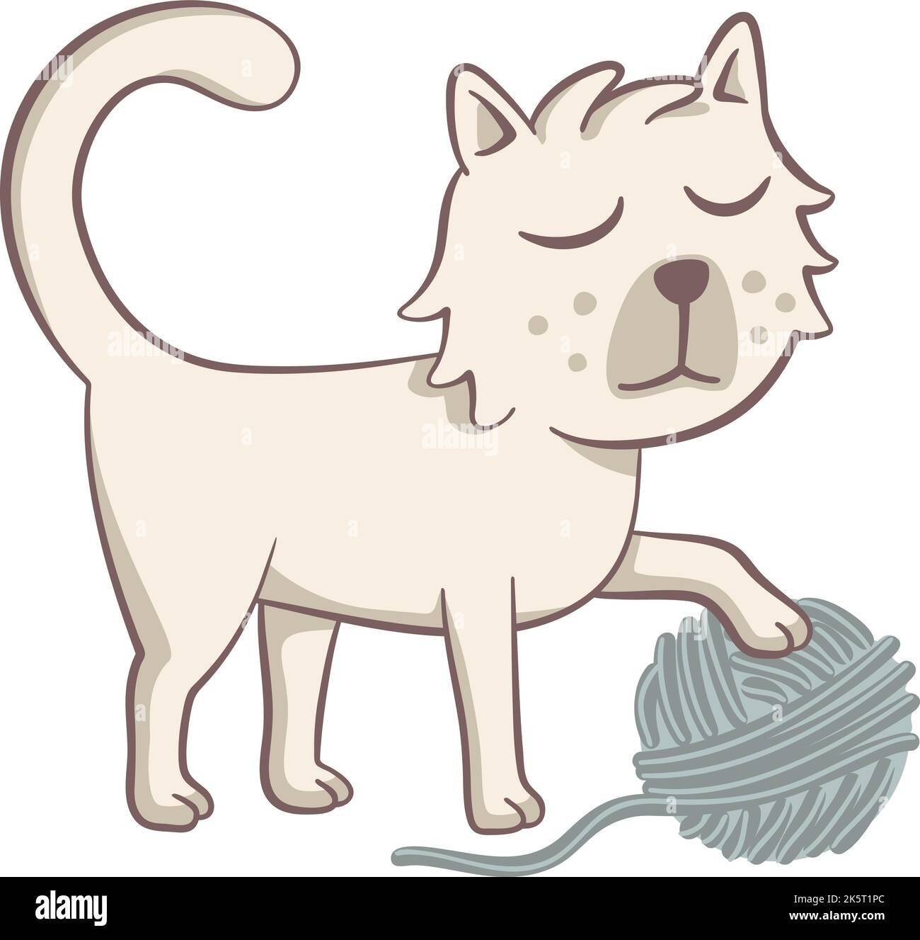 Kitten With Yarn Clip Art