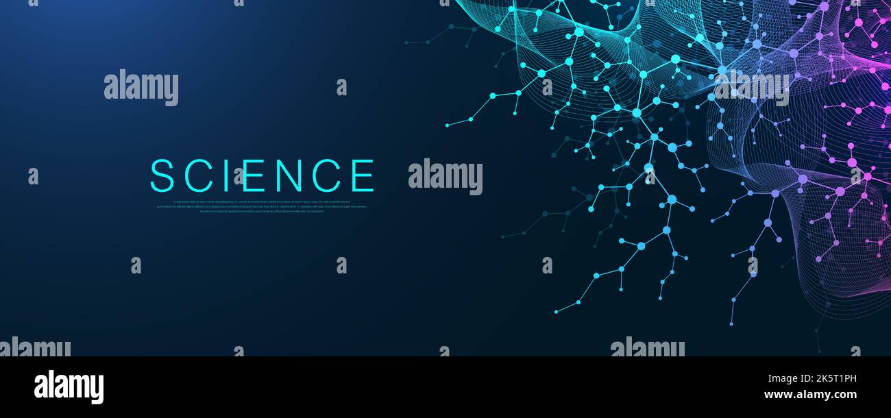 Abstract molecules structure background. Scientific or medical concept ...