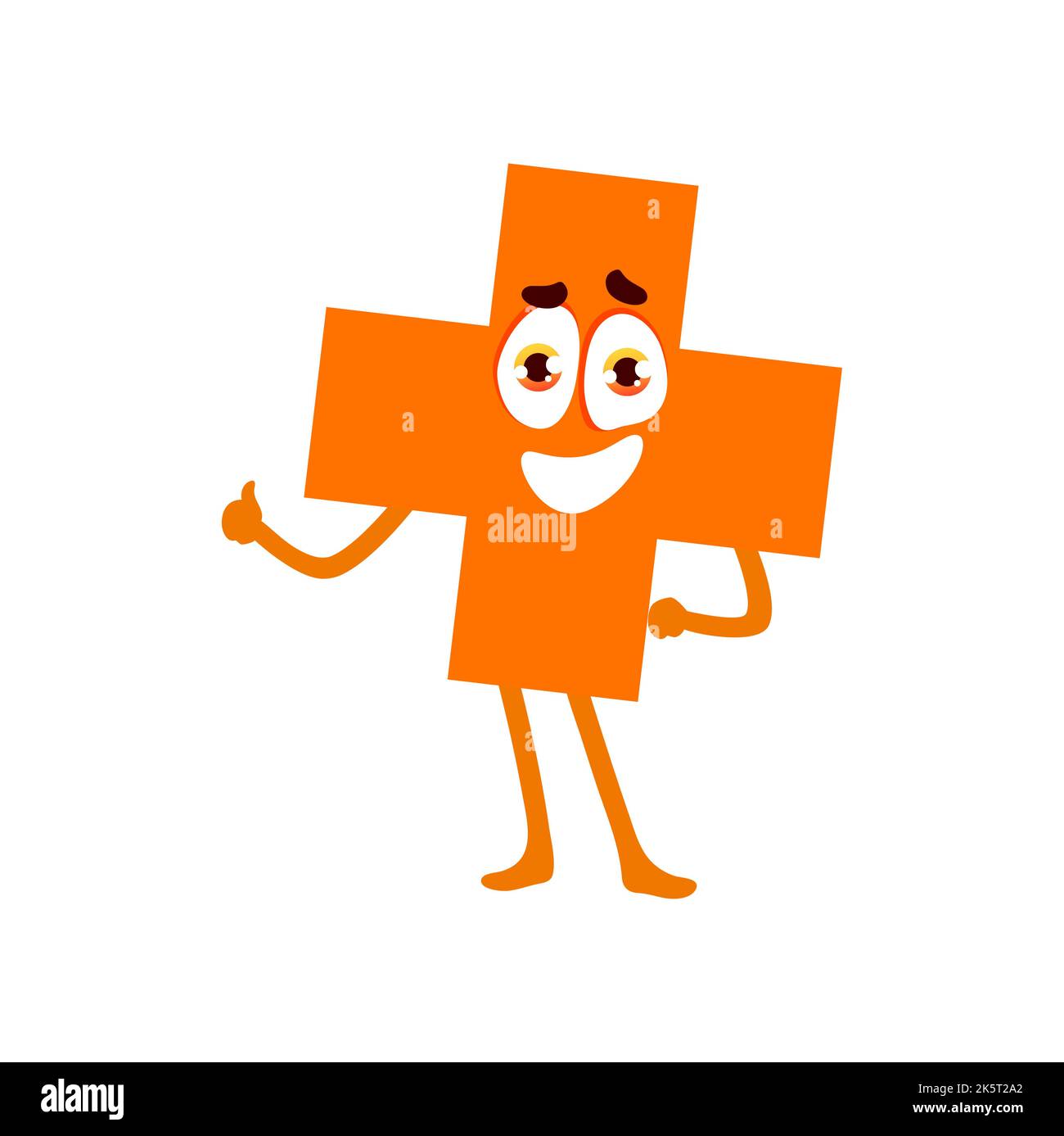 Cross funny math shape character, geometric figure personage. Isolated ...
