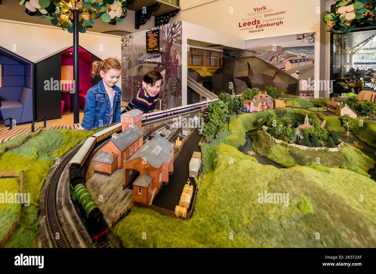 EDITORIAL USE ONLY Holly, aged 5, and Miles Trainor-McFerran, aged 10 ...
