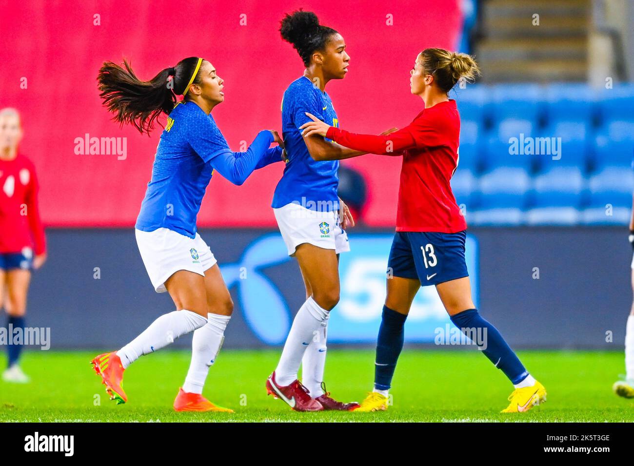 Oslo 20221007.Norway's Celin Bizet Ildhusoey (left) and Brazil's ...