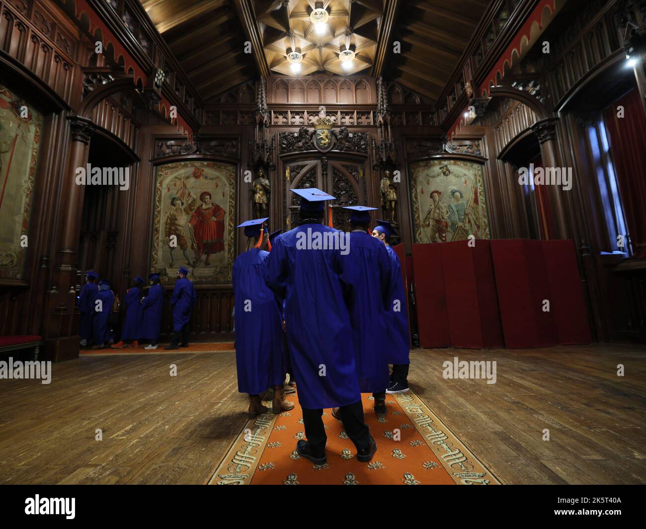 Illustration shows the proclamation ceremony for graduating students of ...
