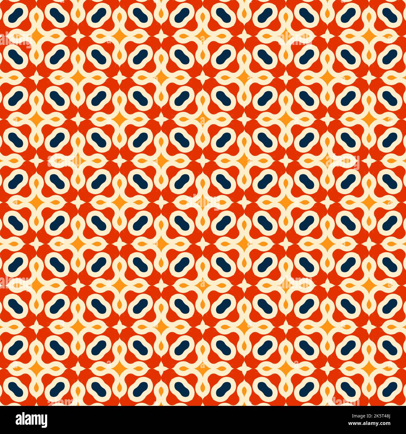 Colorful pattern in the 60s, 70s surface design, fabrics, paper ...