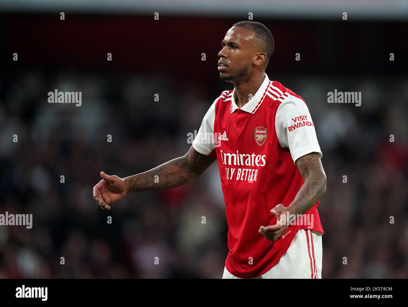 Arsenal's Gabriel during the Premier League match at the Emirates ...